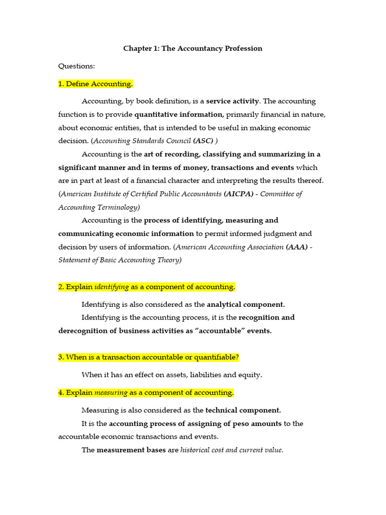 Chapter 1 CFAS | PDF | Finance & Money Management