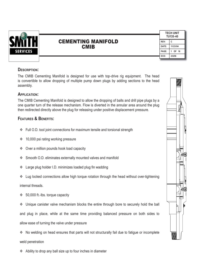 Cement Manifold CMIB | PDF