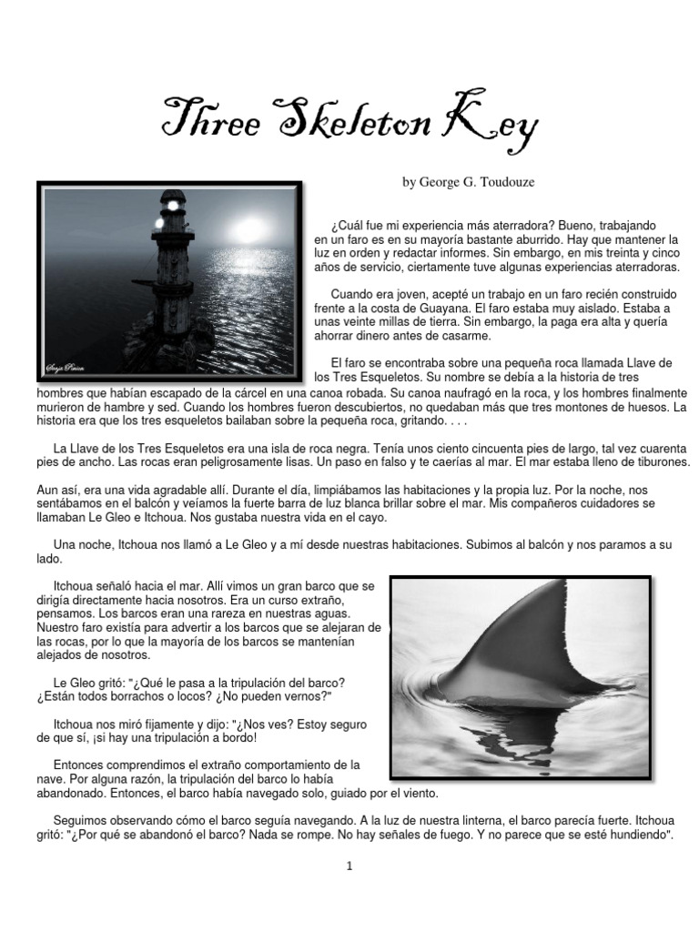 Adapted 3 Skeleton Key Spanish Story | PDF