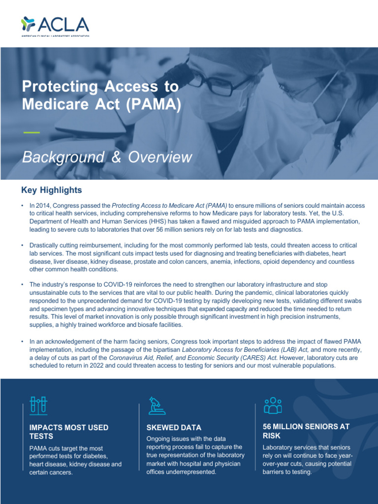 PAMA Cuts Threaten Seniors' Lab Access | PDF | Medicare (United States ...