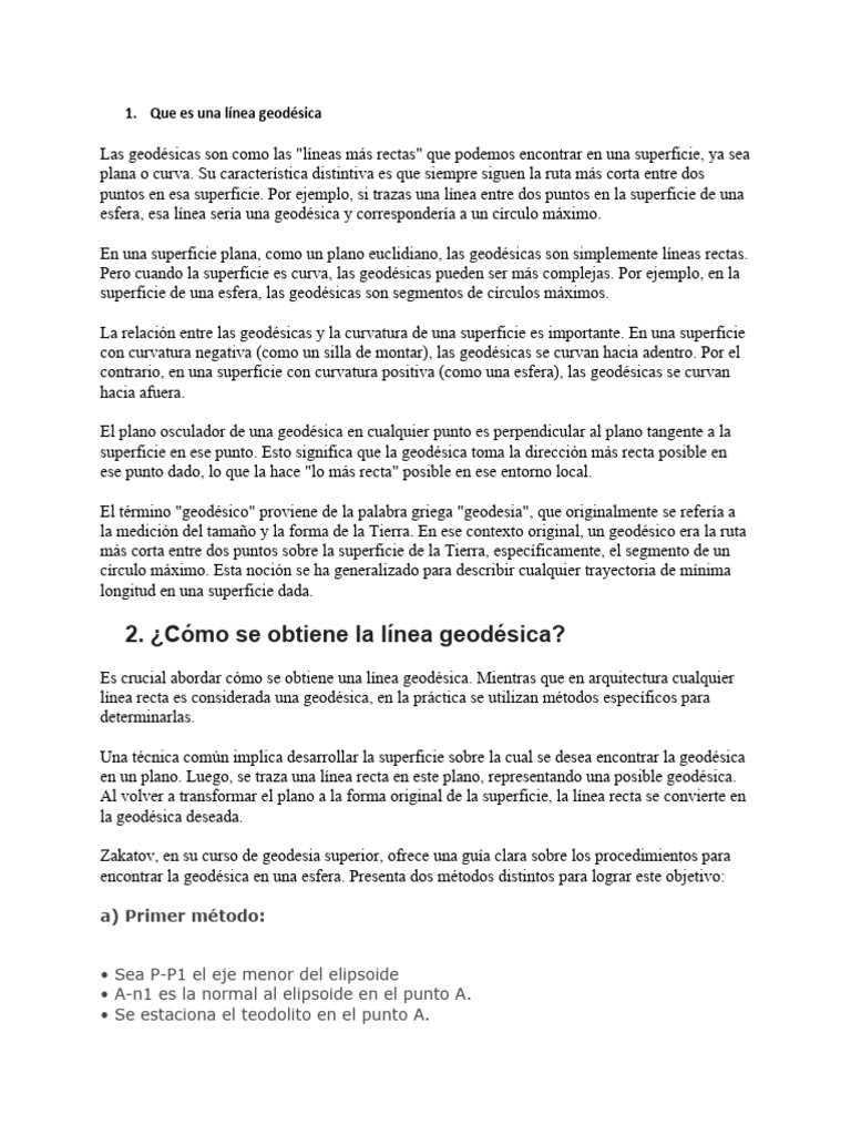 Que Es Una Línea Geodésica | PDF | Sistema de información geográfica ...