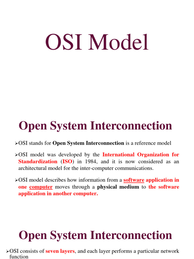 05 OSI Model | PDF | Osi Model | Internet Protocols