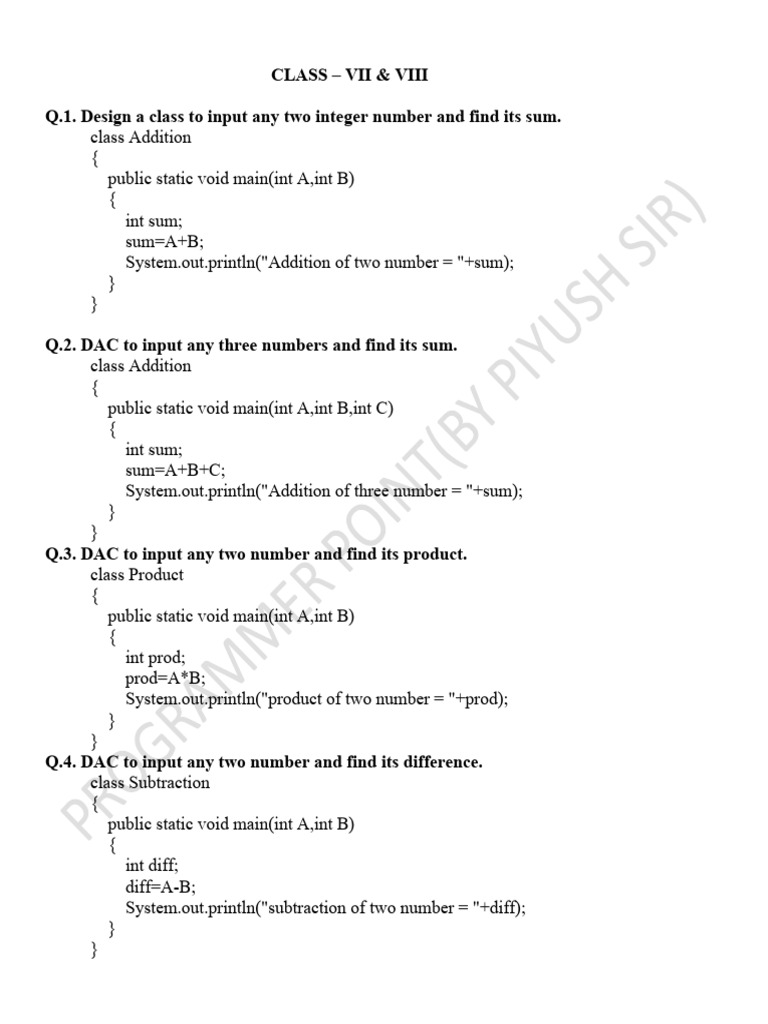 Class Vii And Viii Pdf Area Numbers
