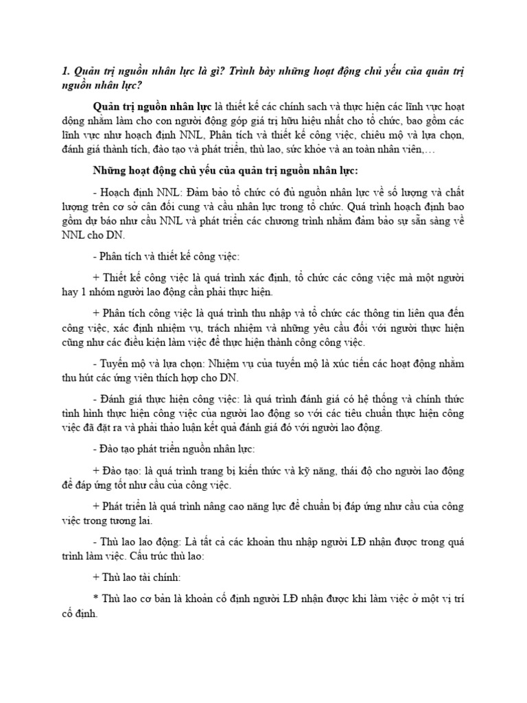 10 Câu Hên Xui QLNNL | PDF