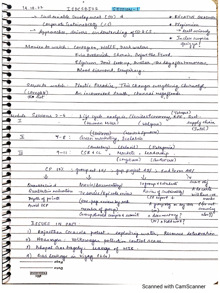 Sustainability Notes | PDF