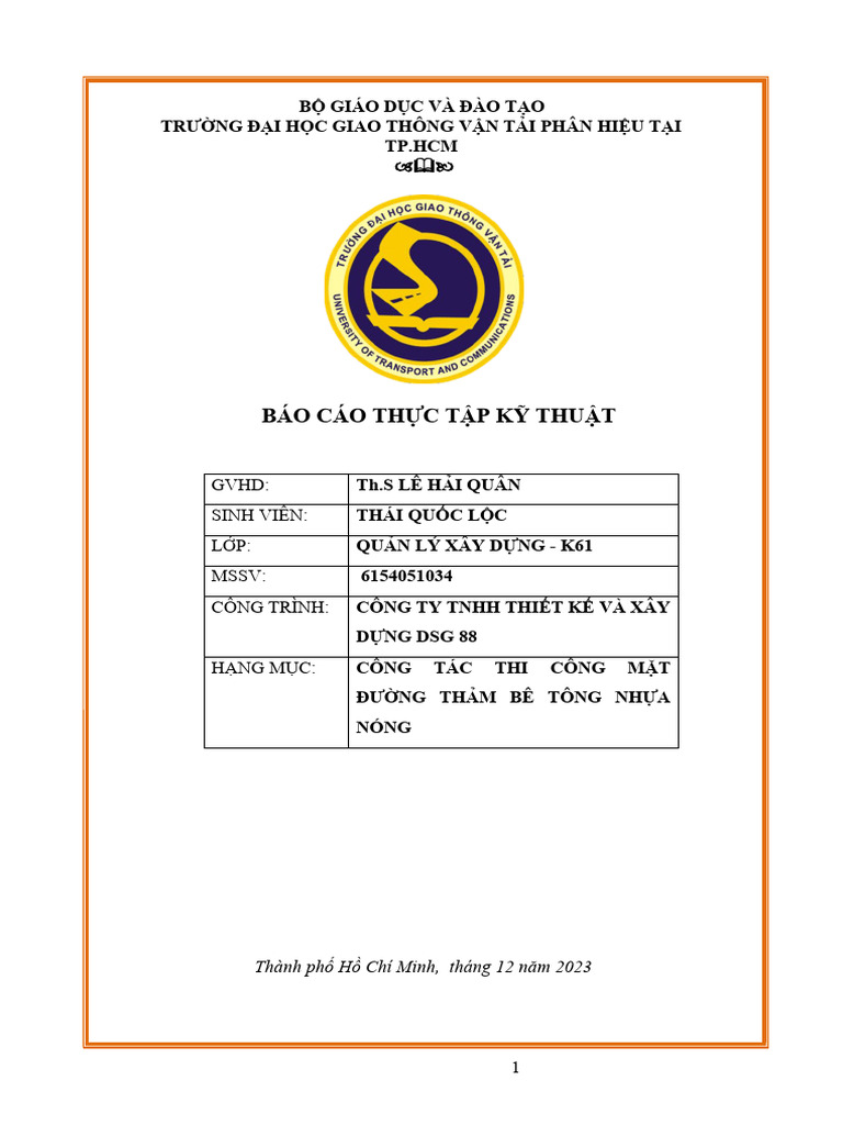 Bao Cao Thuc Tap Ky Thuat L C | PDF