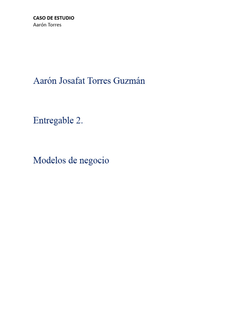 Entregable 2 Modelos de negocios | PDF | Business | Soldadura
