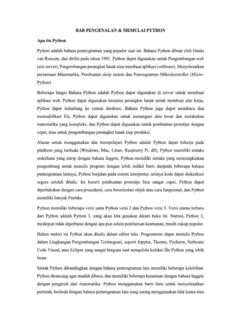 Buku Python - 01 | PDF