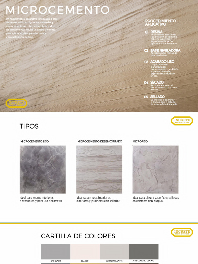 Microcemento Catálogo 2023 Increte | PDF