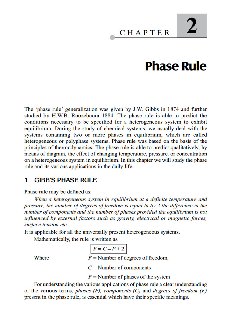 Phase Rule | PDF