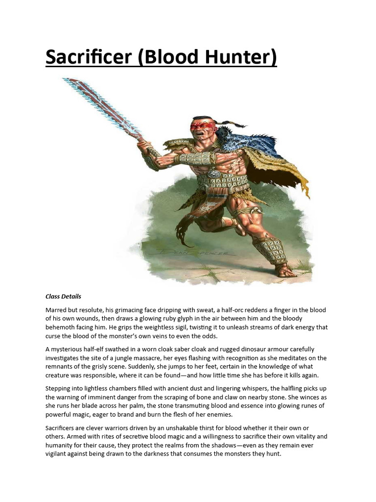 Sacrificer (Blood Hunter) | PDF