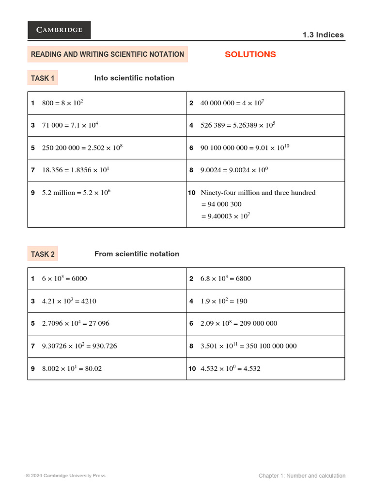 Scientific Notation Conversion Guide | PDF