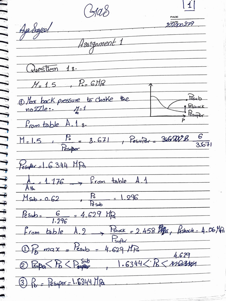 Assignment 1_Gas Turbine | PDF