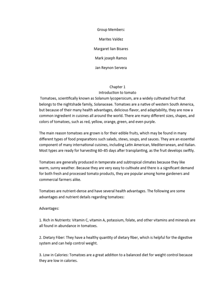 Kamatis Chapter 1 5 | PDF | Tomato | Plant Nursery