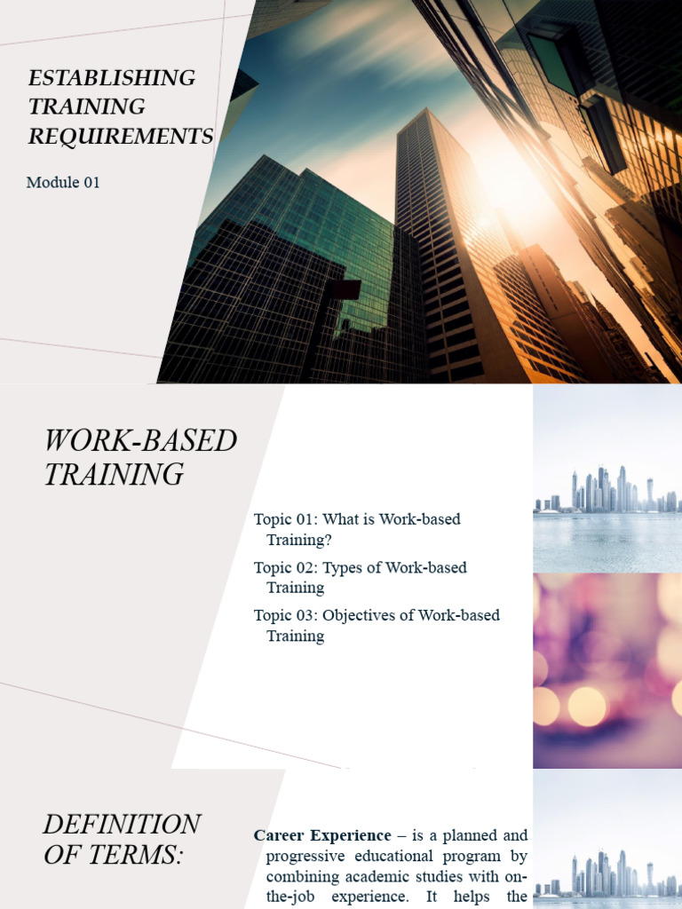 1.-Work-Based-Training | PDF | Internship | Job Hunting