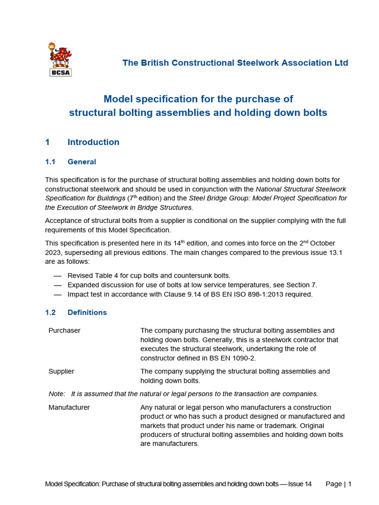 BCSA MS-Bolts | PDF | Screw | Nut (Hardware)