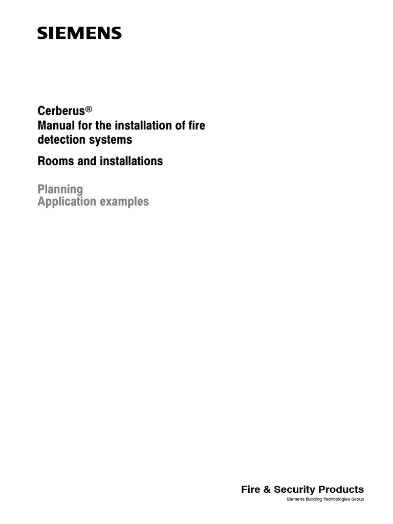 Planning of Fire Detection System - Siemens | PDF | Smoke | Sensor