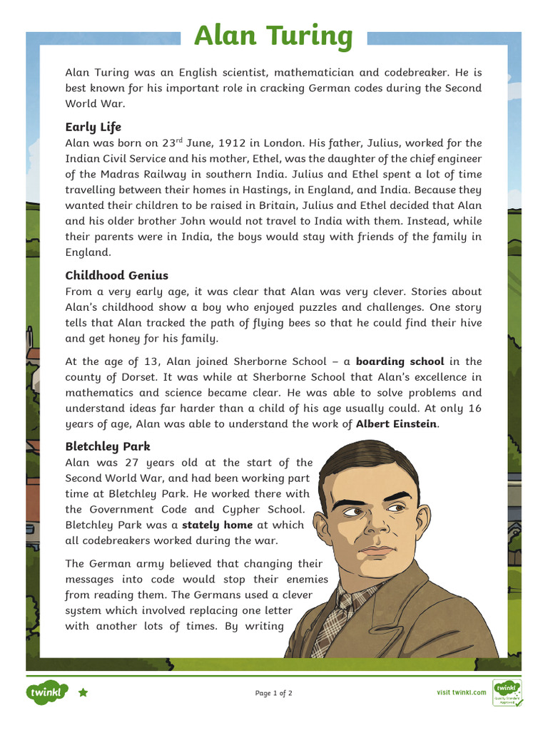 t2 e 41205 Uks2 Great British Inventors Alan Turing Differentiated ... t2 e 41205 Uks2 Great British Inventors Alan Turing Differentiated ...