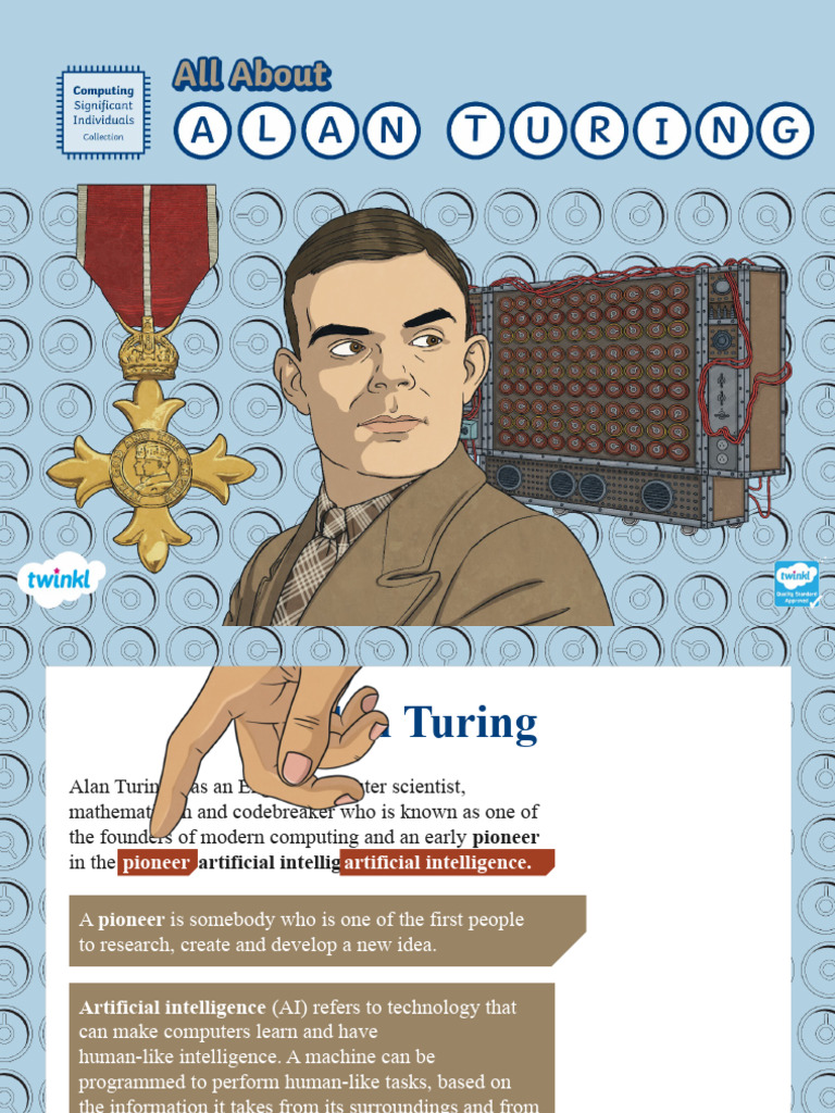 T I 1686831307 Alan Turing Information Powerpoint - Ver - 1 | PDF | Alan Turing | Cipher