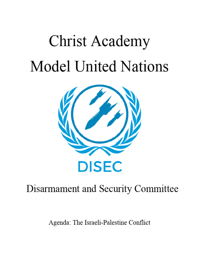 Christ Academy MUN | PDF | Israel | World Politics