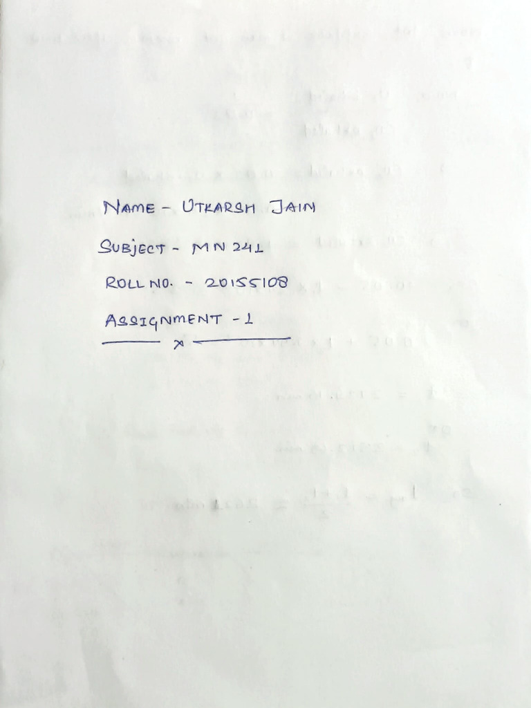 mn241 Assignment1 | PDF