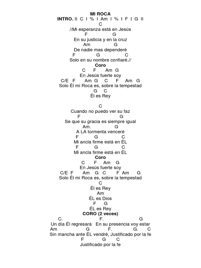 MI ROCA Acordes | PDF