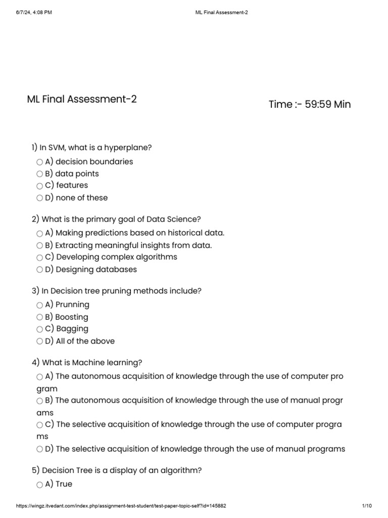 ML Final Assessment-2 | PDF | Machine Learning | Support Vector Machine