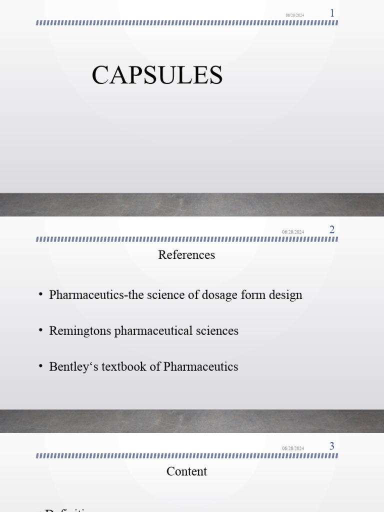 CAPSULES | Download Free PDF | Tablet (Pharmacy) | Pharmacy