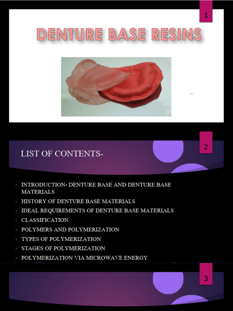 Denture Base Resins | Download Free PDF | Poly(Methyl Methacrylate) | Polymers