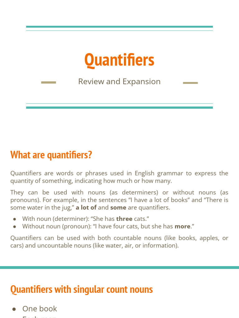 SUMMIT 1 - Unit 4 - Lesson 2 - Quantifiers | PDF