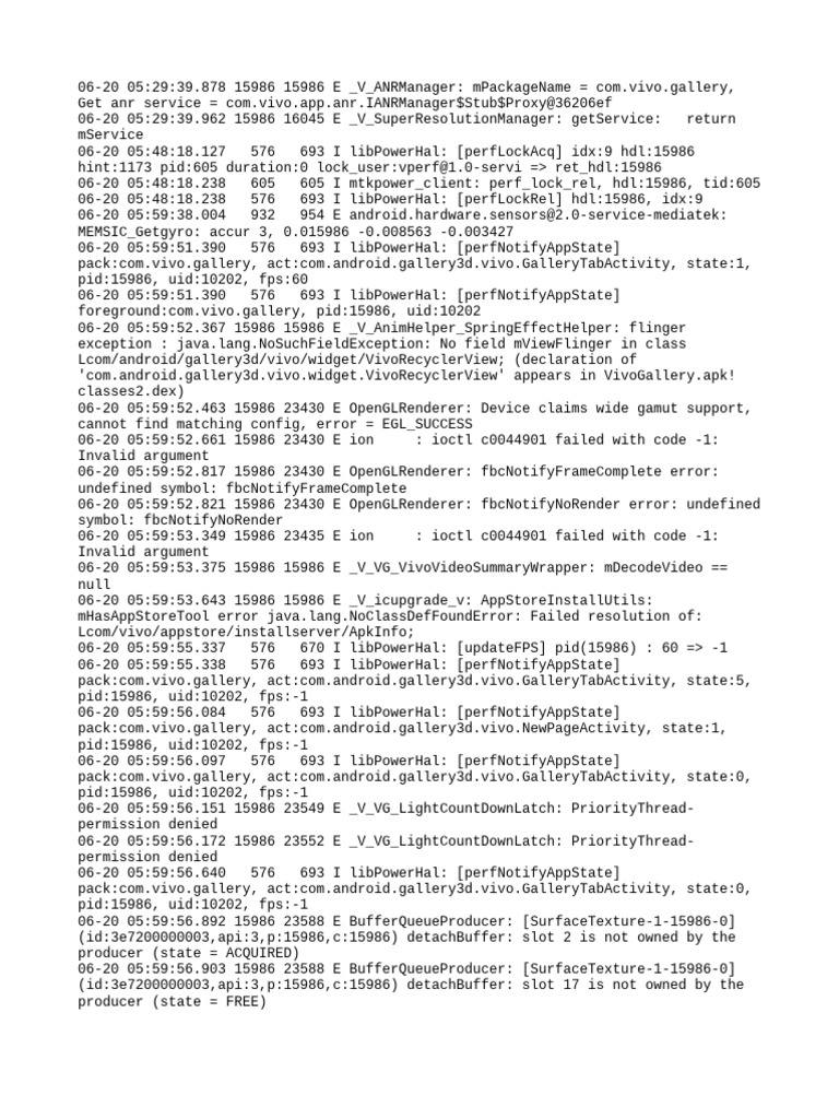 Log | PDF | Android (Operating System) | System Software