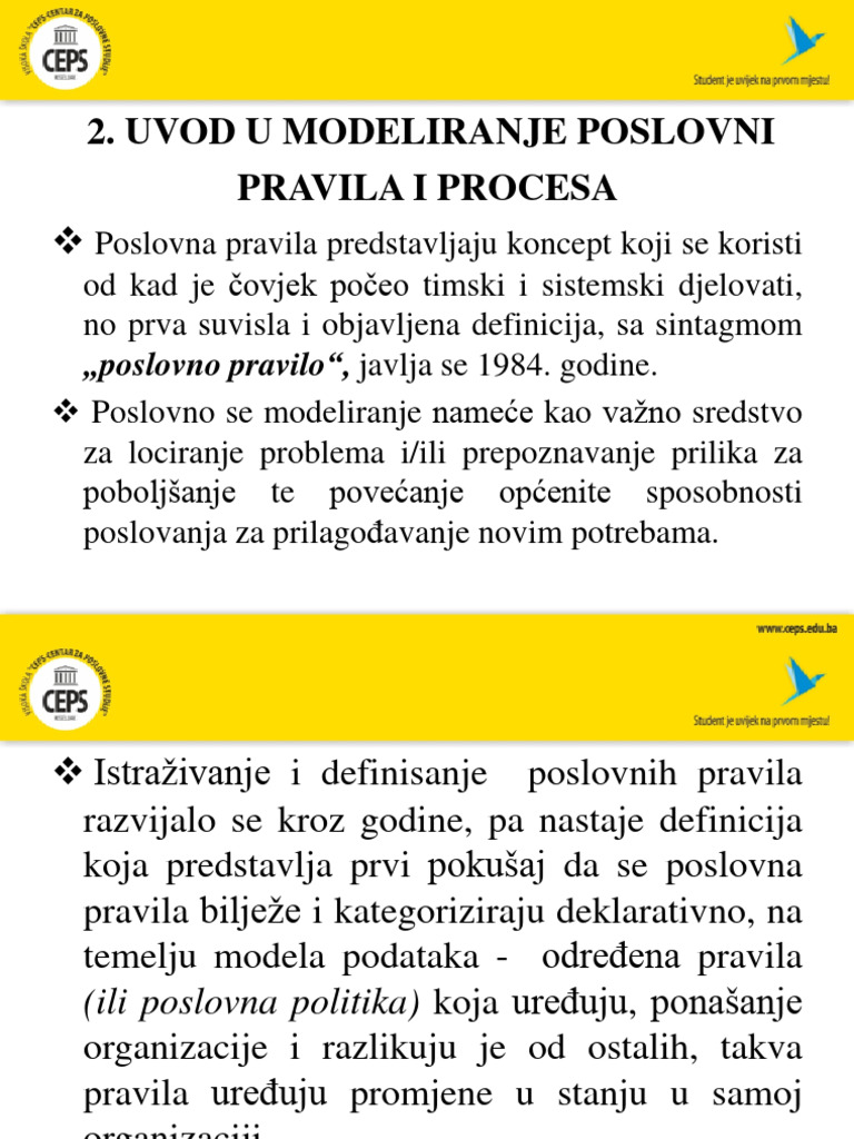 Modeliranje Poslovnih Pravila | PDF