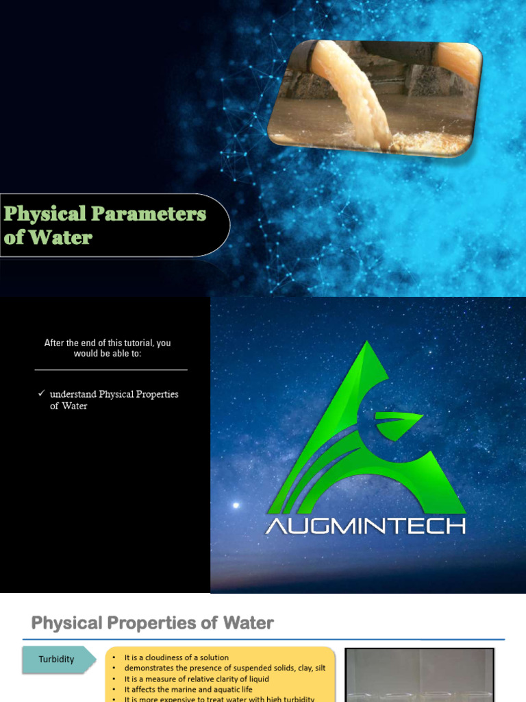 1.2 Physical+parameters+of+water+-+ | PDF | Water | Odor