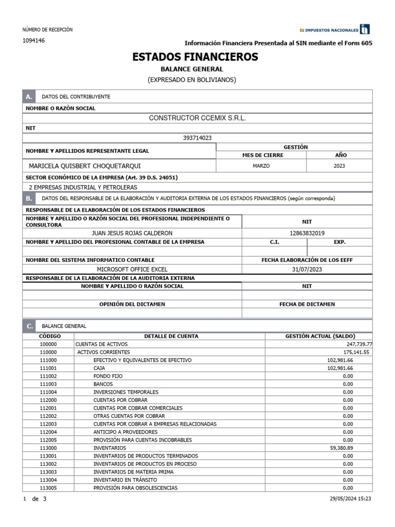 Eeff 2023 Ccmix | PDF | Contabilidad | Dinero