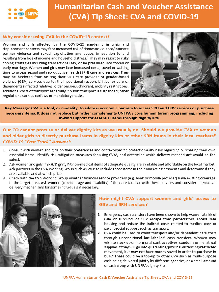 UNFPA CVA Tip Sheet COVID - SRH - GBV | PDF | Violence Against Women ...