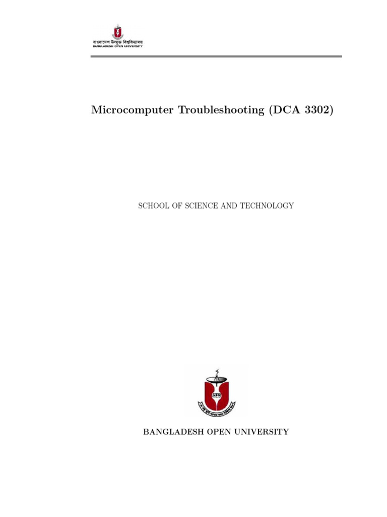Microcomputer Troubleshooting Guide | PDF | Computer Data Storage | Computer Hardware