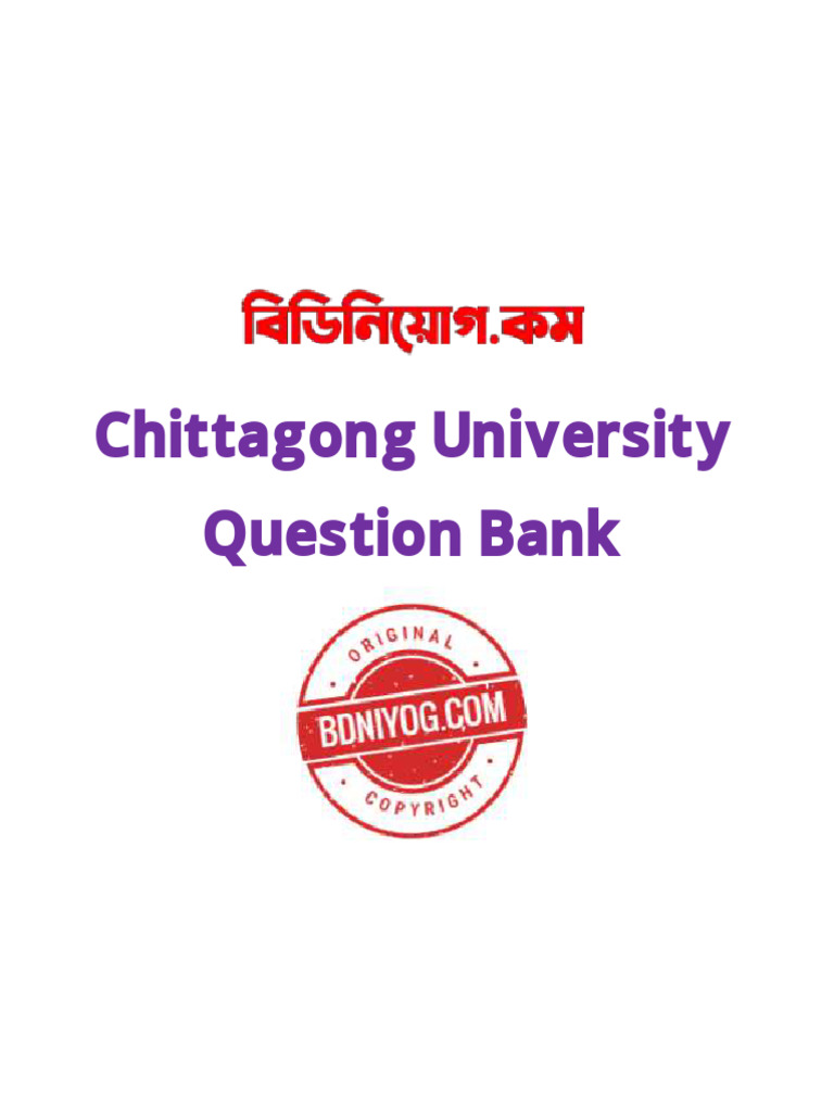 CU Question Bank (Bdniyog - Com) | PDF