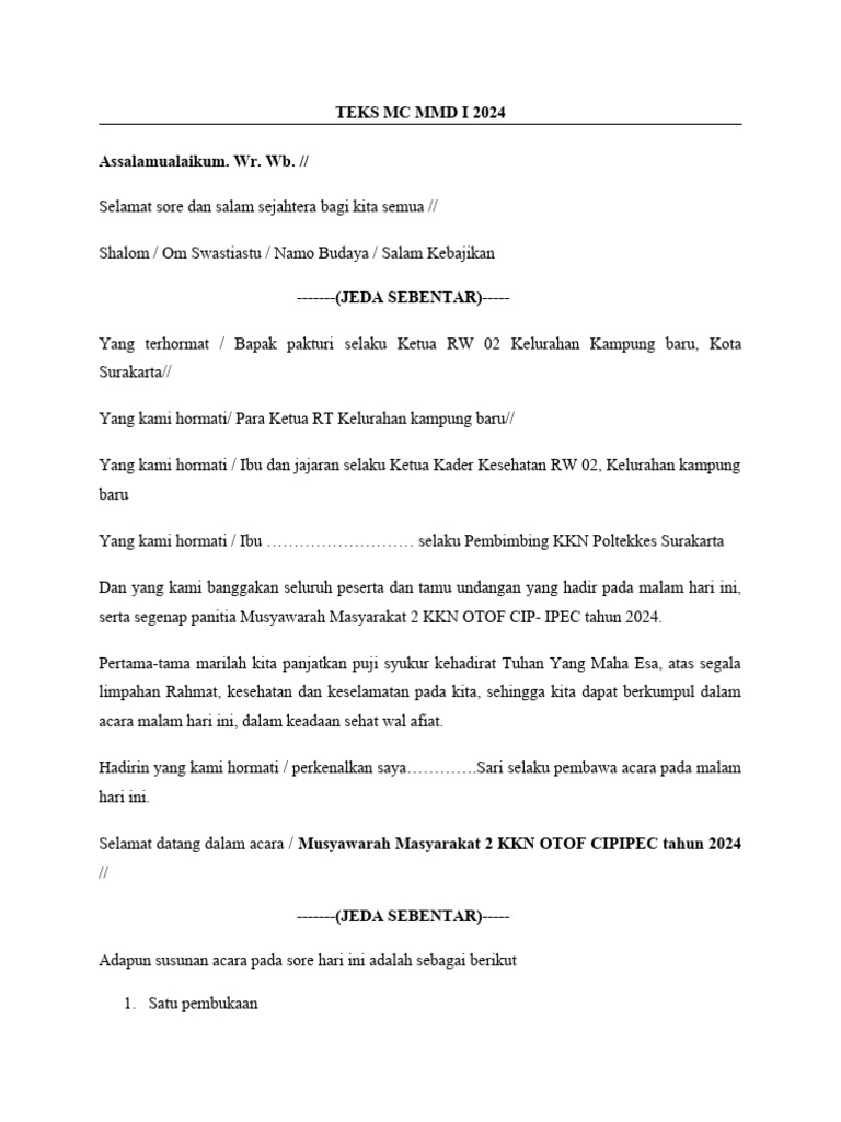 Teks MC MMD 2 | PDF | Teknologi & Rekayasa