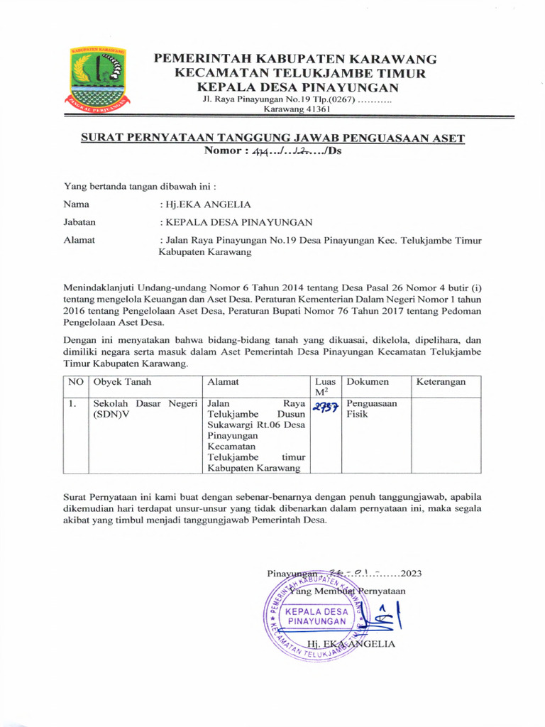 Contoh Surat Desa | PDF