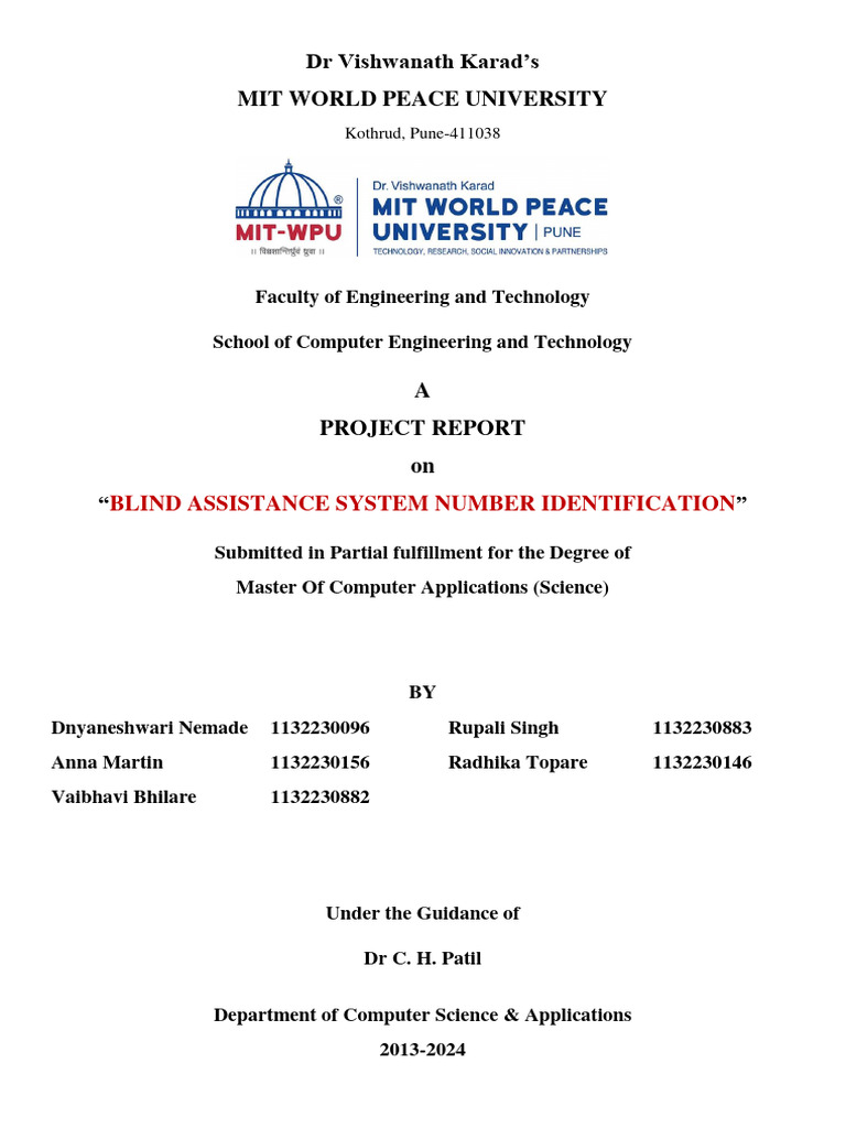 Blind Assistance System Number Identification | PDF | Visual Impairment ...
