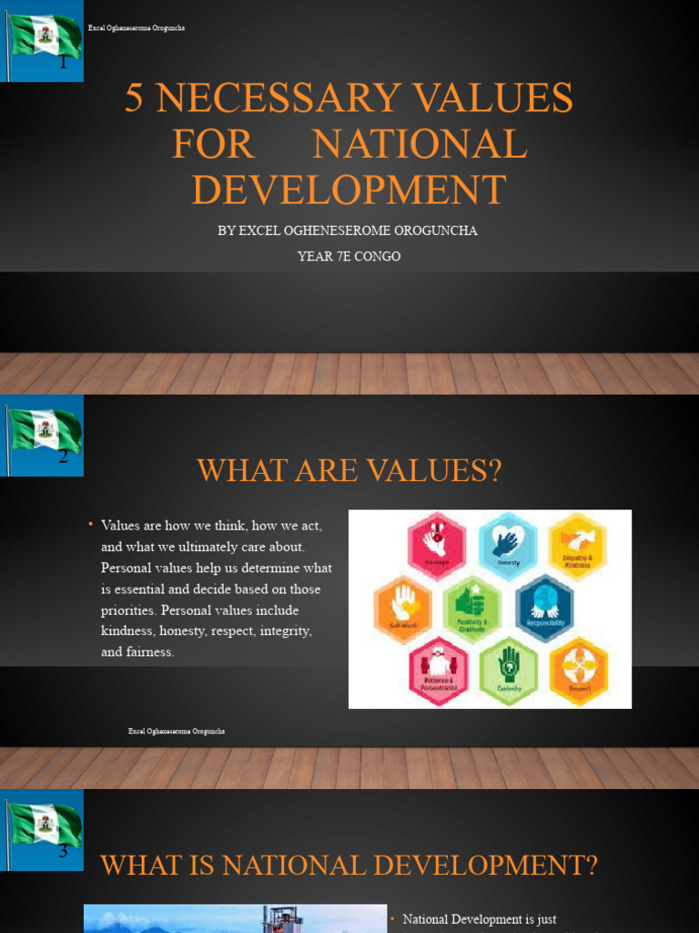 5 National Values for National Development | Download Free PDF ...