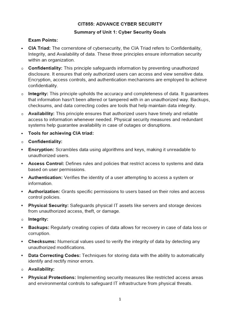 Cit855 Cyber Security Pdf Security Computer Security