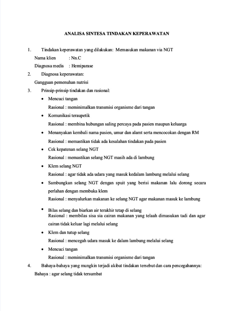 Analisa Sintesa NGT | PDF