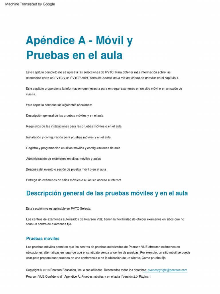 PVTC Appendix A - Mobile and Classroom Testing | PDF | Software | Salón ...