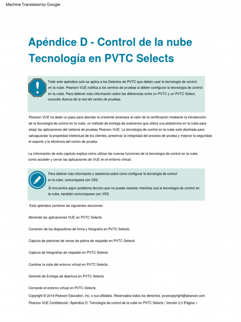 PVTC Appendix D - Cloud Control Technology at PVTC Selects | PDF ...