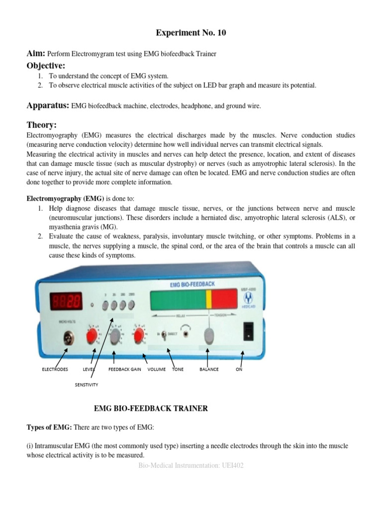 E-10 Emg | PDF | Electromyography | Nervous System