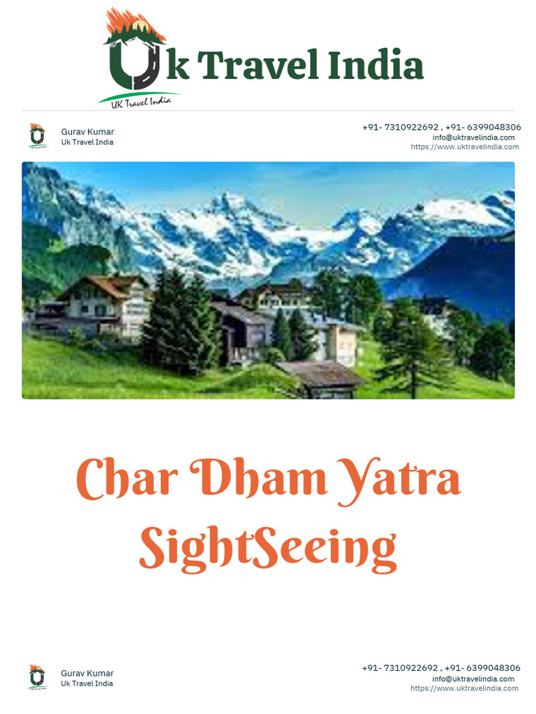 Sightseeing On Chardham Yatra | PDF | Hindu Deities