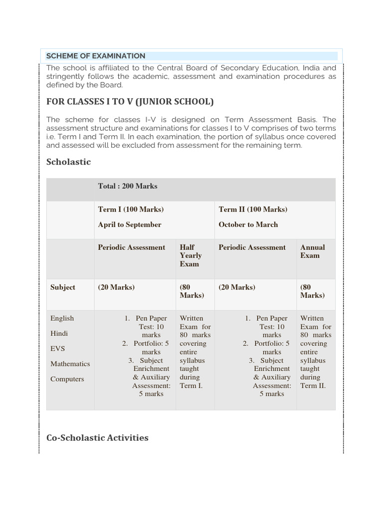 Examination Scheme | Download Free PDF | Schools | Educational Stages