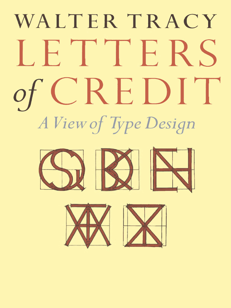 Walter Tracy - Letters of Credit - A View of Type Design-David R Godine ...