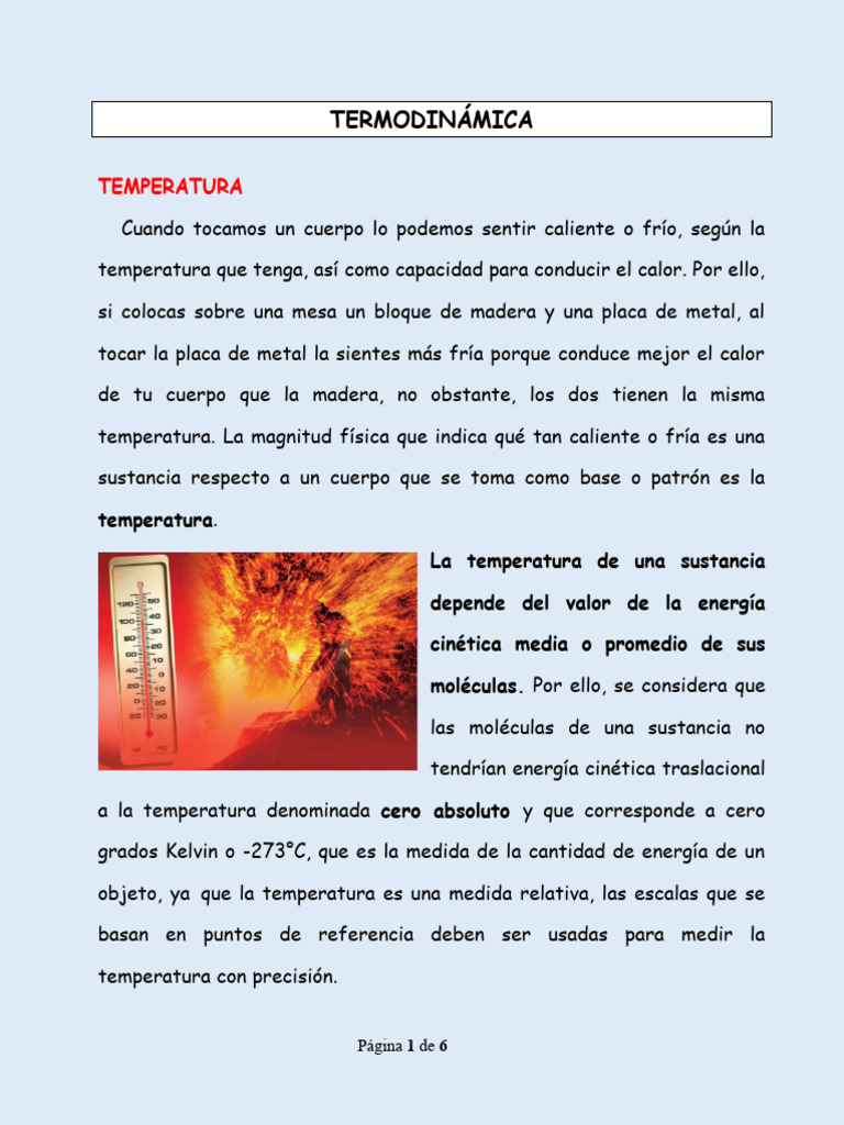 TERMODINAMICA | PDF | Temperatura | Fahrenheit